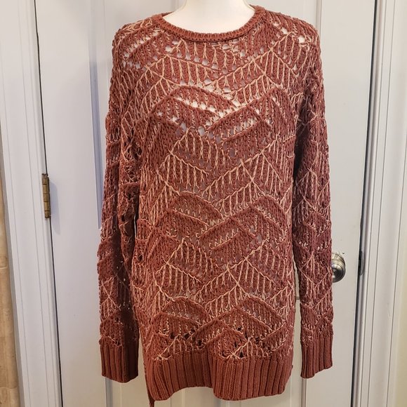Universal Thread | Sweaters | Universal Thread Crochet Open Weave Tunic ...